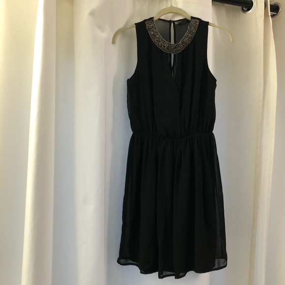 Zara | Dresses | Zara Mini Keyhole Beaded Dress | Poshmark